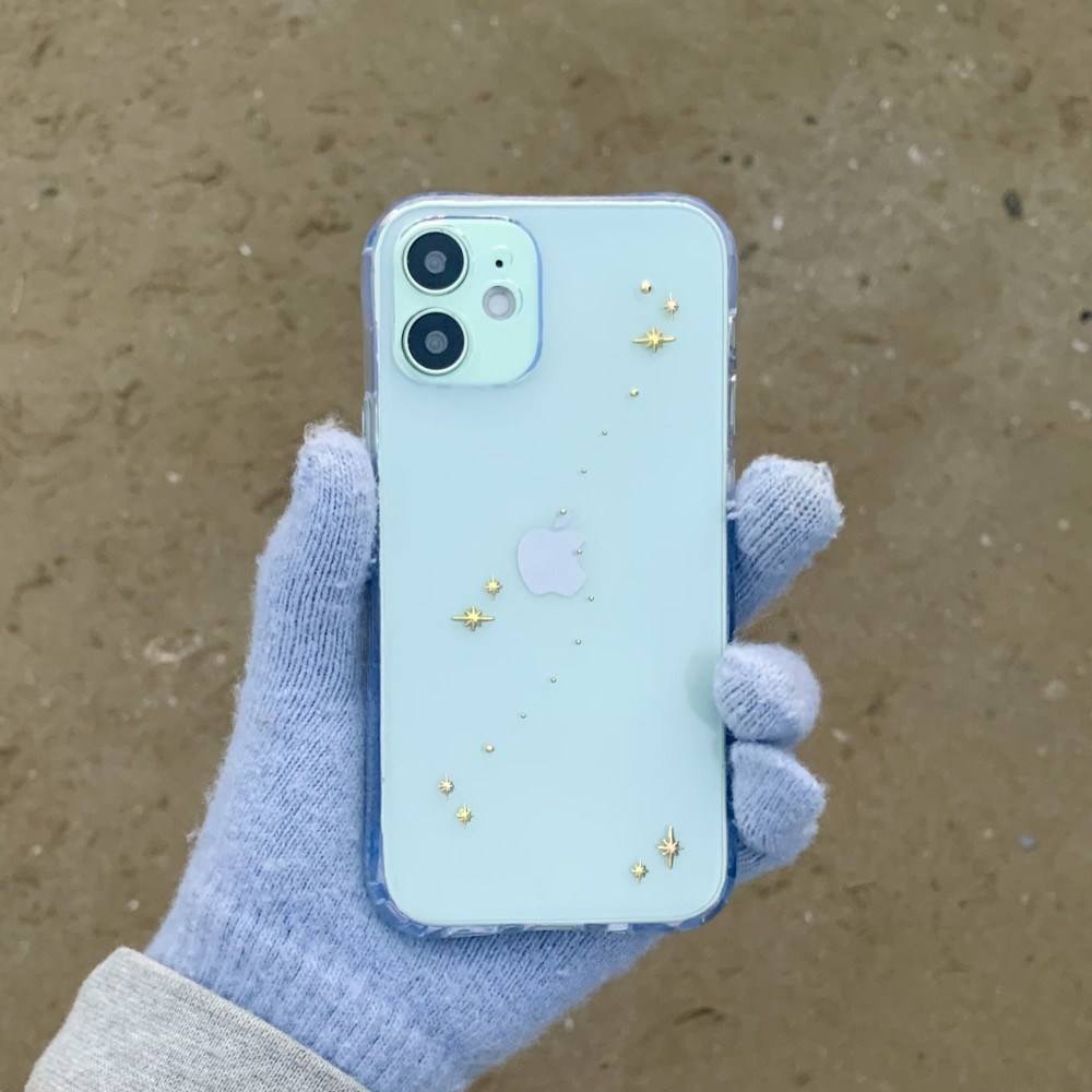 블루니스하우스 (카드케이스가능)별빛 클리어 폰케이스, Starlight clear phonecase - 핸드메이드케이스 - 위시버킷