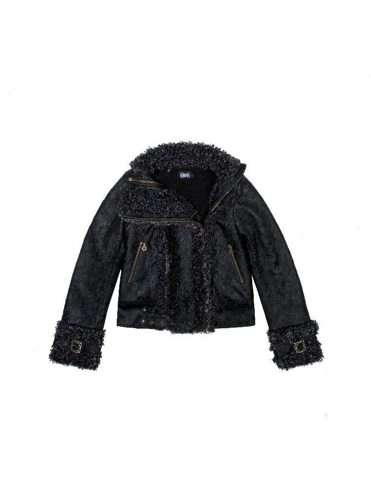 ARIADNAW Padded Straight Leather Jacket【s0000011261】 - 위시버킷