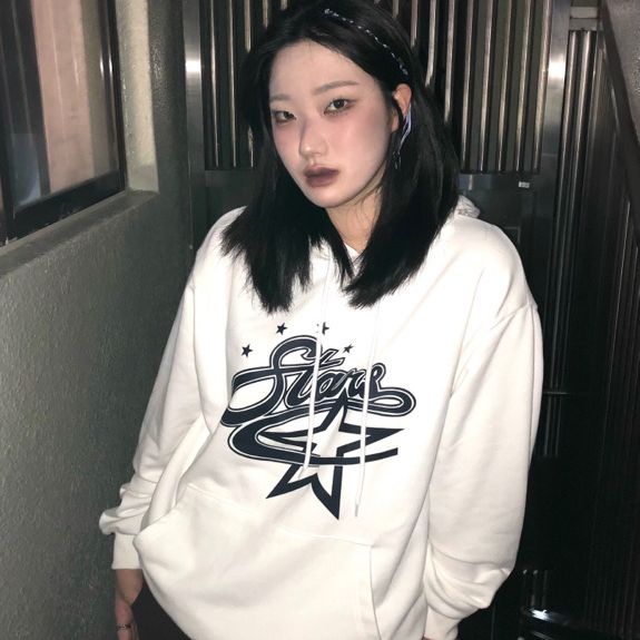 관심 [ 3color ] Y2K STAR 후드티 - 위시버킷