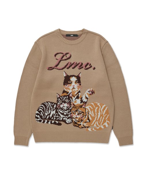 엘엠씨 LMC CATS KNIT SWEATER beige - 위시버킷