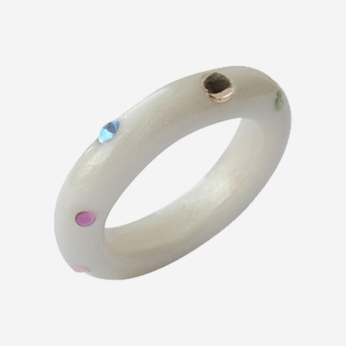 엔프프 Nff Color Parts Ring Glitter White - 위시버킷