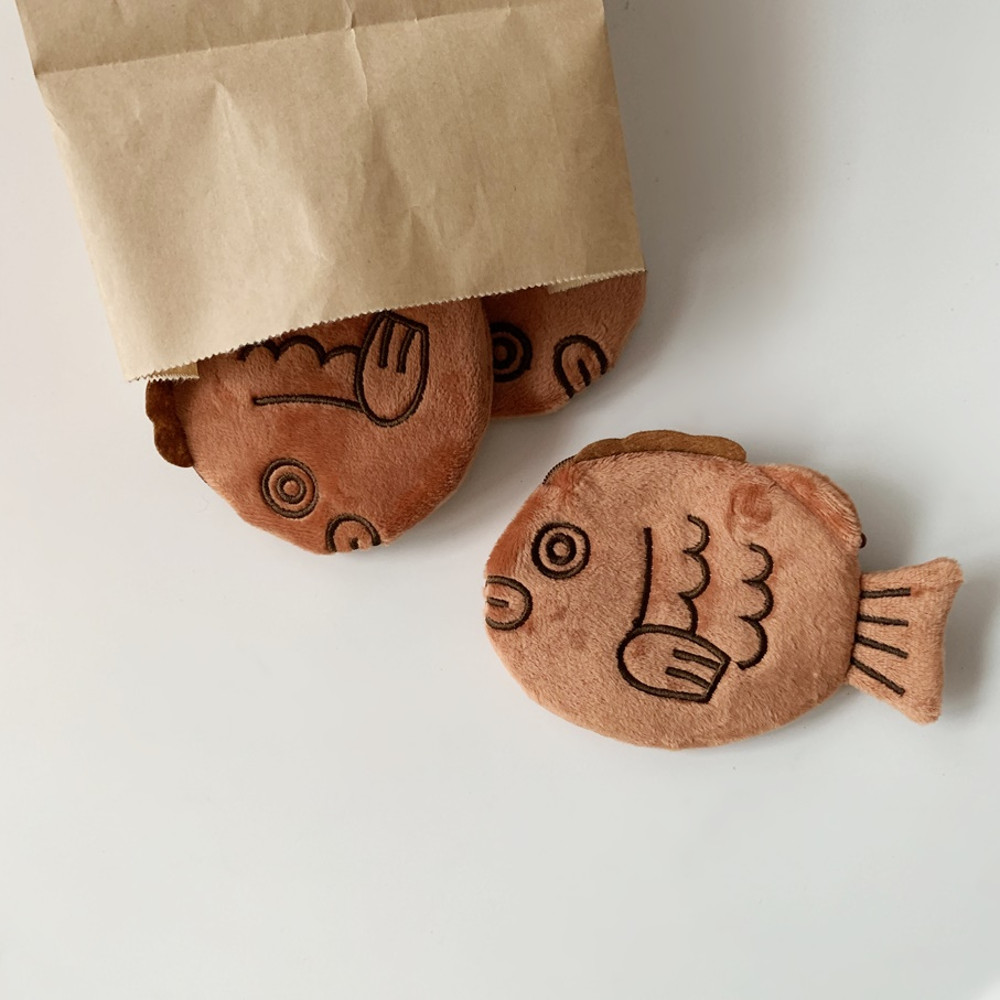 넘버슈슈 붕어빵 동전지갑, 미니 파우치 - 위시버킷