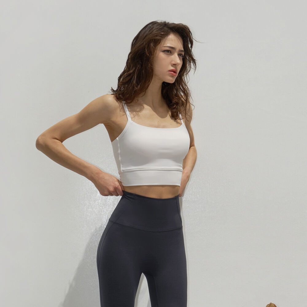 데비웨어 여성 요가복 DEVI-TS0032-화이트 필라테스 브라탑 - 위시버킷