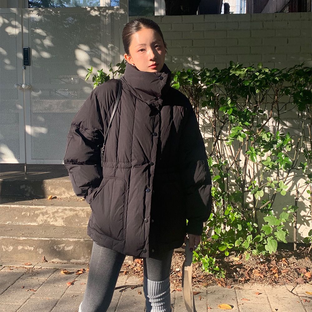 르니나 [사나,티슈님 착용] JADE stand collar down padding_BLACK - 위시버킷