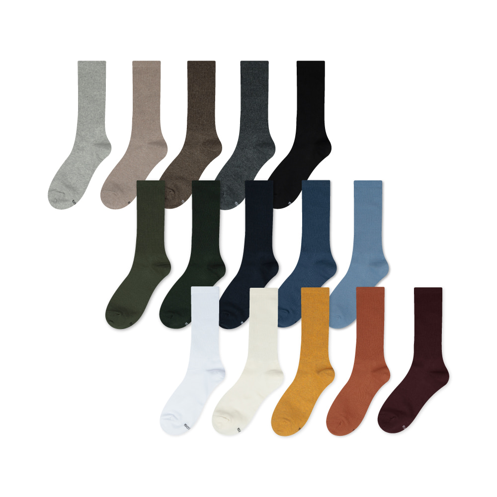 일오공칠 [5PACK]1507 유니섹스 컬러 트라우져 삭스 - 컬러선택형 - 위시버킷