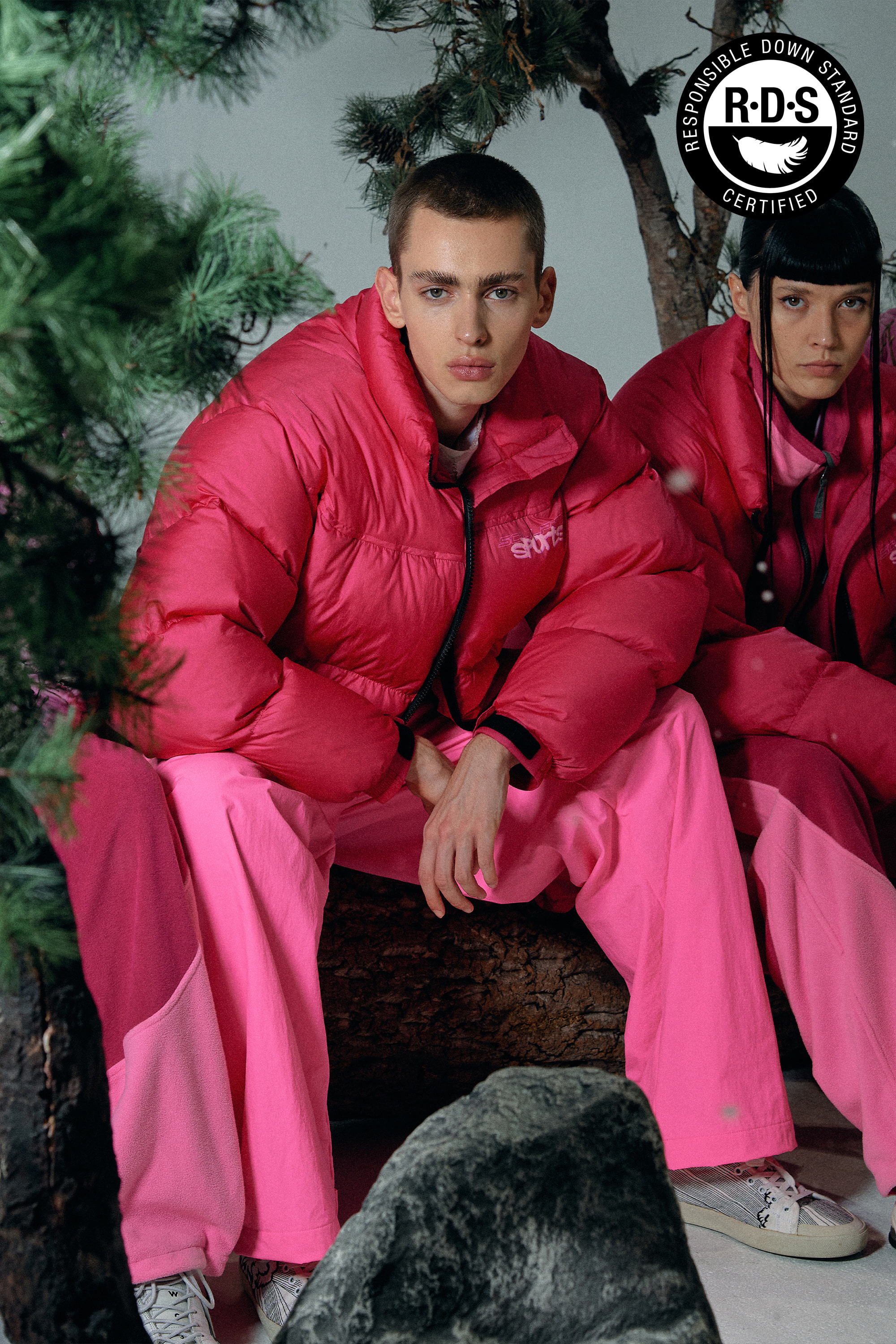 스컬프터 101 RDS Middle Oversized Puffer Down Hot Pink - 위시버킷