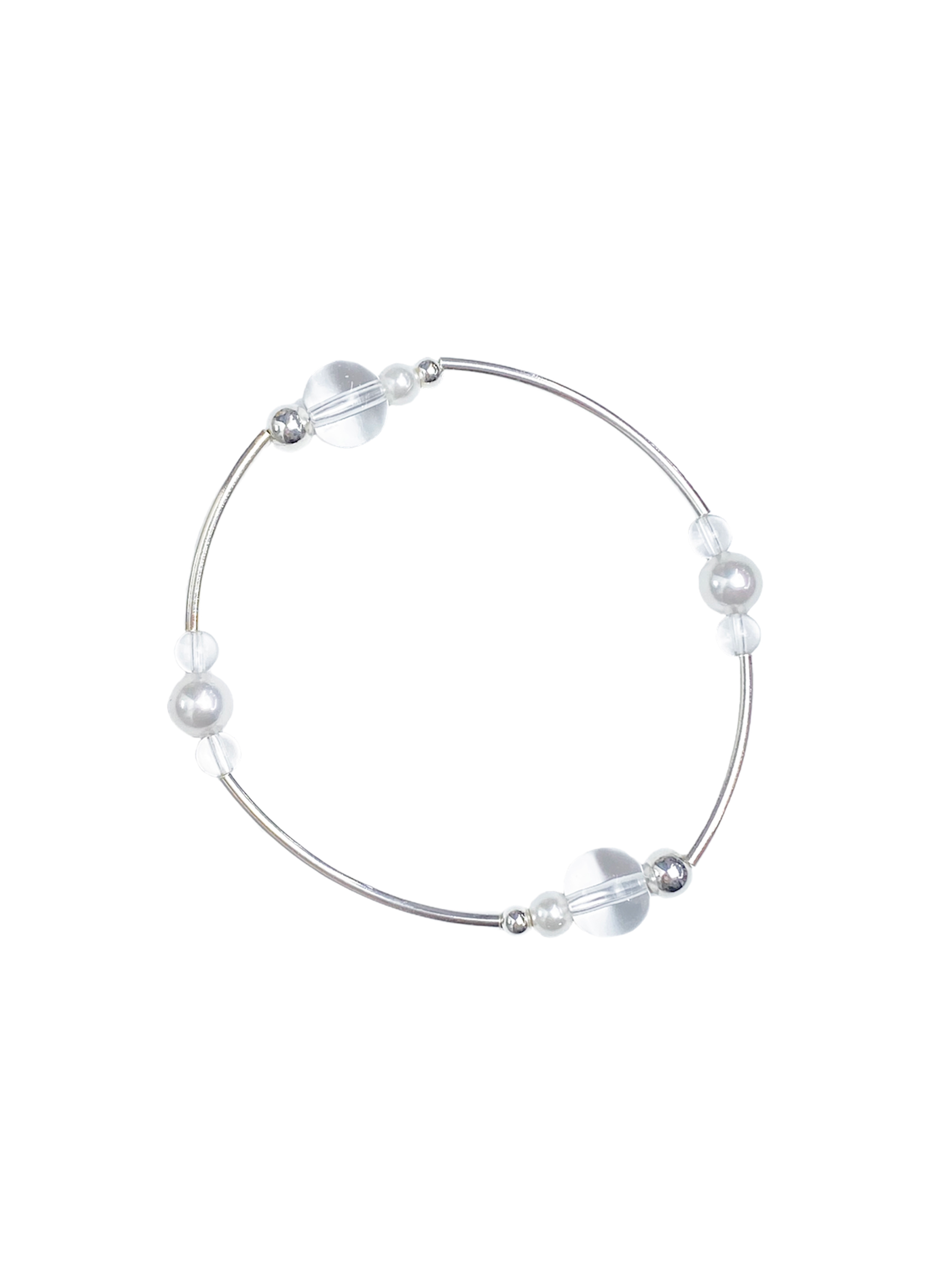 코지나잇 [SILVER925] clear pearl bracelet - 위시버킷