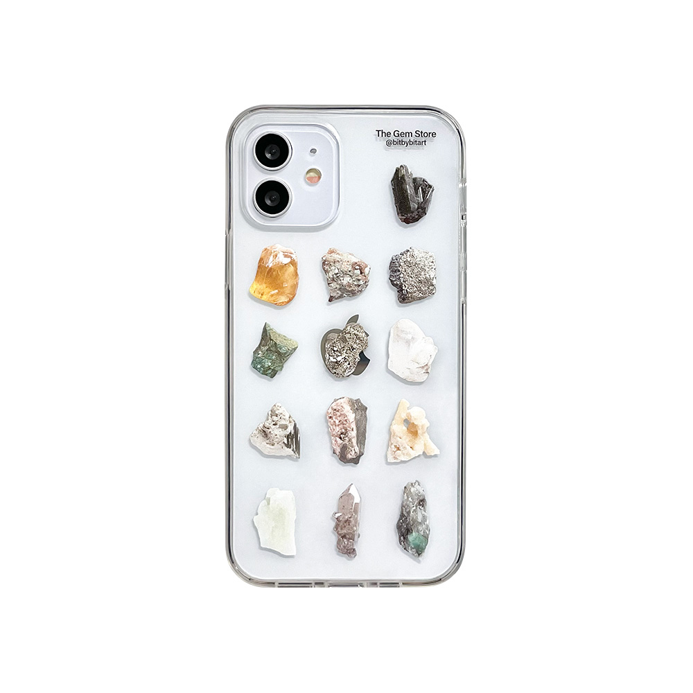 모메벤 13 Gems Phone Case_투명 - 위시버킷