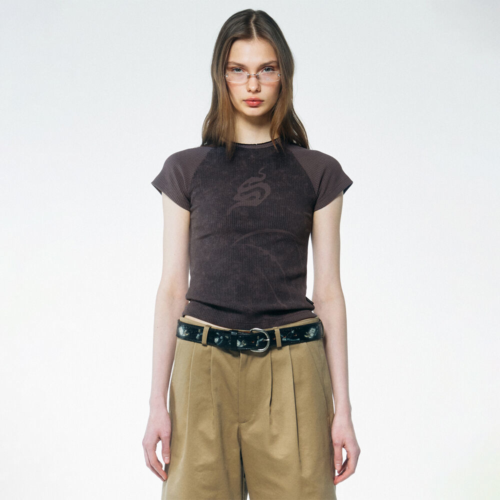스컬프터 Brushed Crop Top Black - 위시버킷
