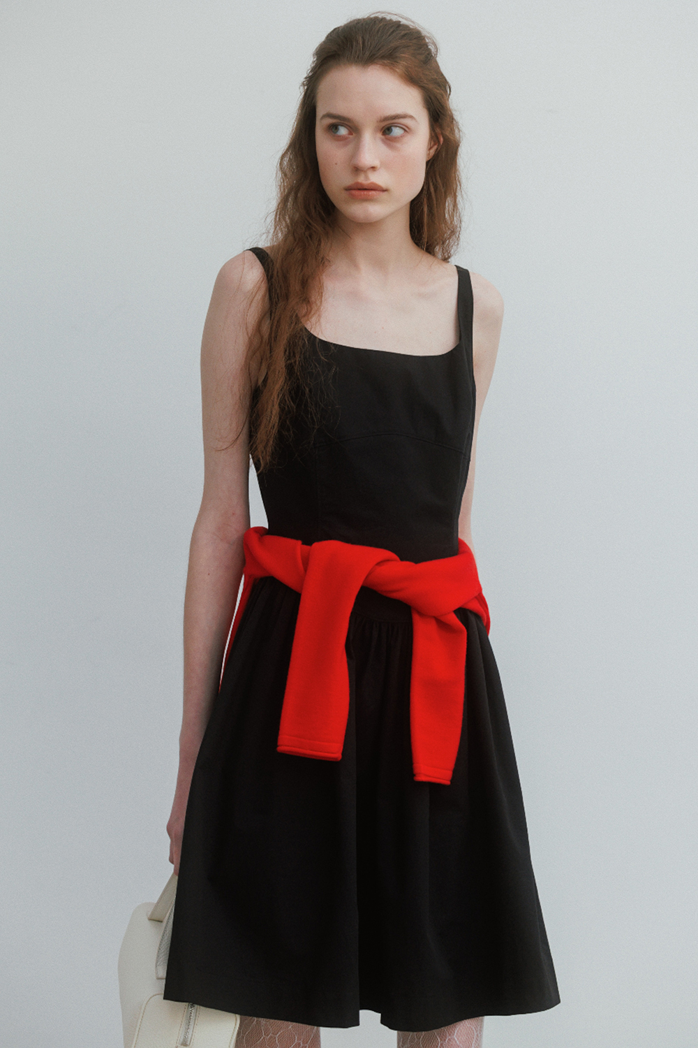 엘오61 [REORDER] Saona Cotton Dress in Black - 위시버킷