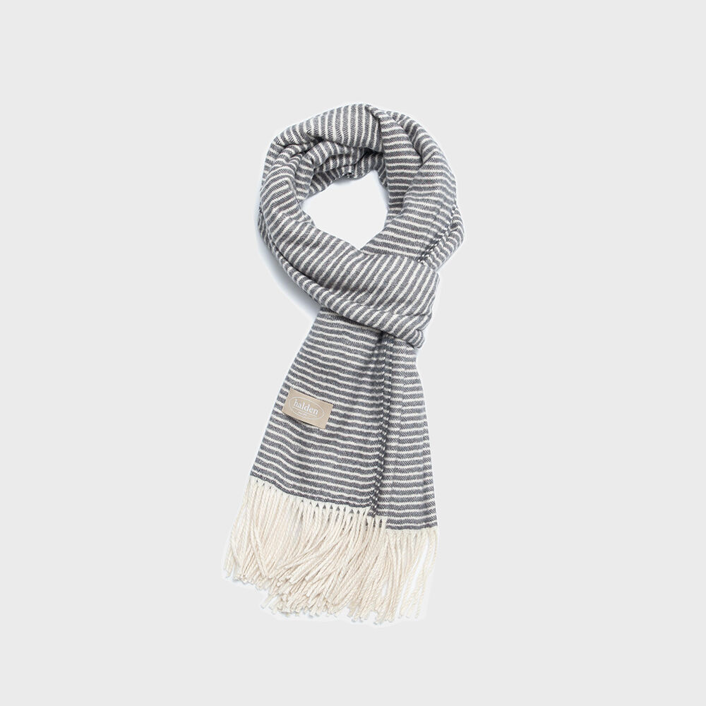할렌 stripe blanket muffler (M009_grey) - 위시버킷