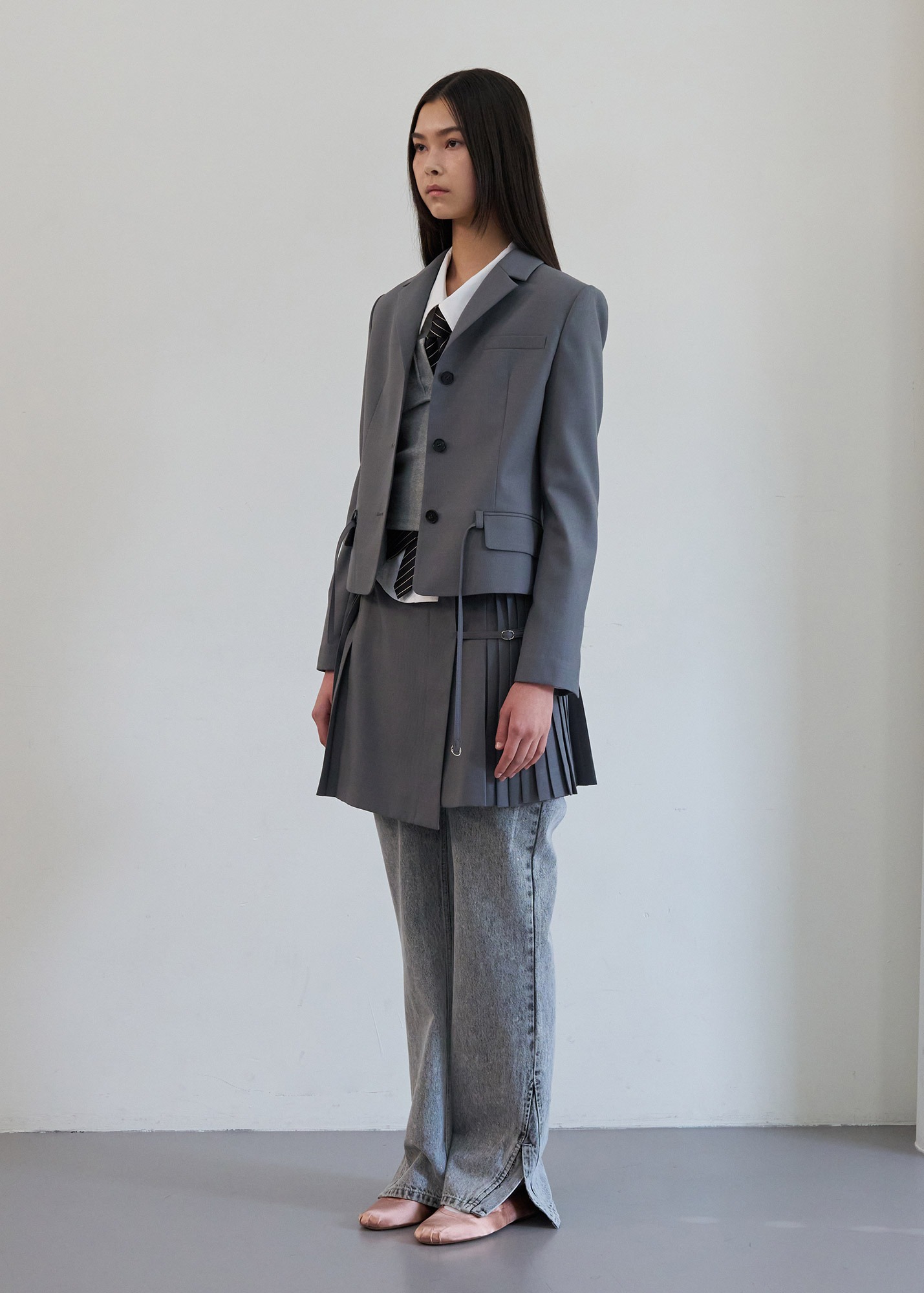 SHOP LCDC THREE BUTTON BELTED BLAZER - 위시버킷