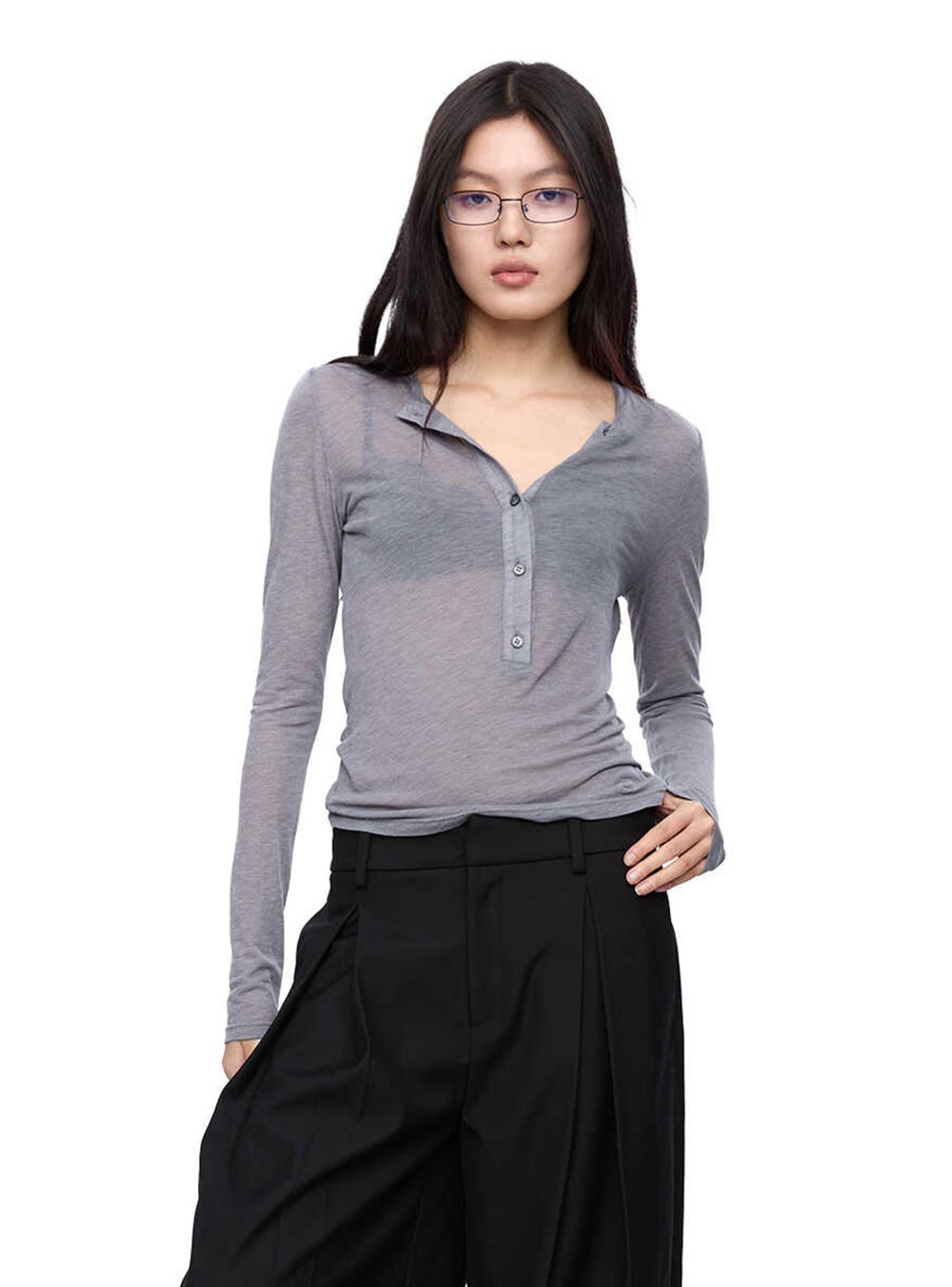 테스트메커니즘 Retro Henry Color Sun Screen Tencel Top - 위시버킷