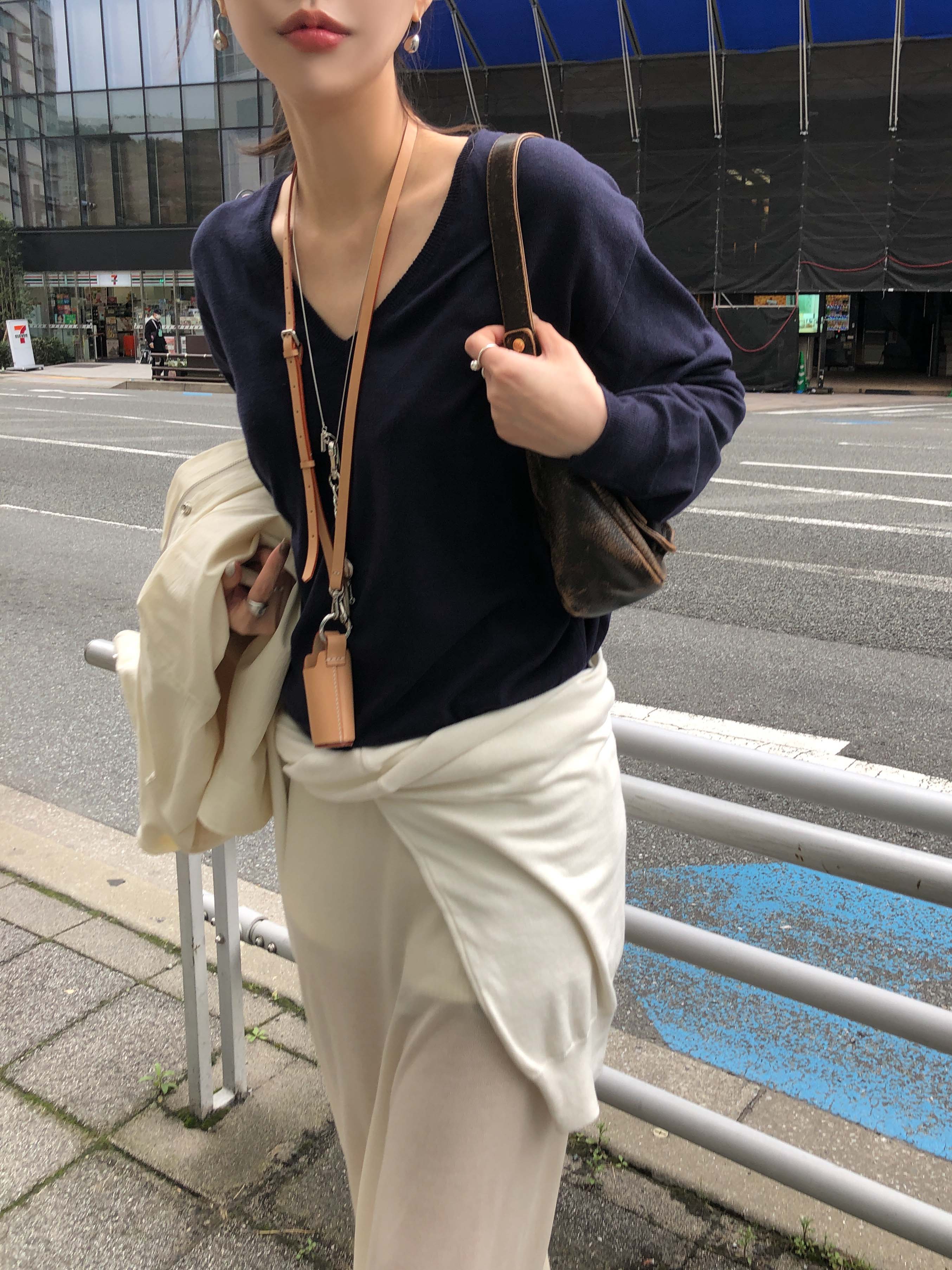 오솔 PREPPY V KNIT (5COLOR) - 위시버킷