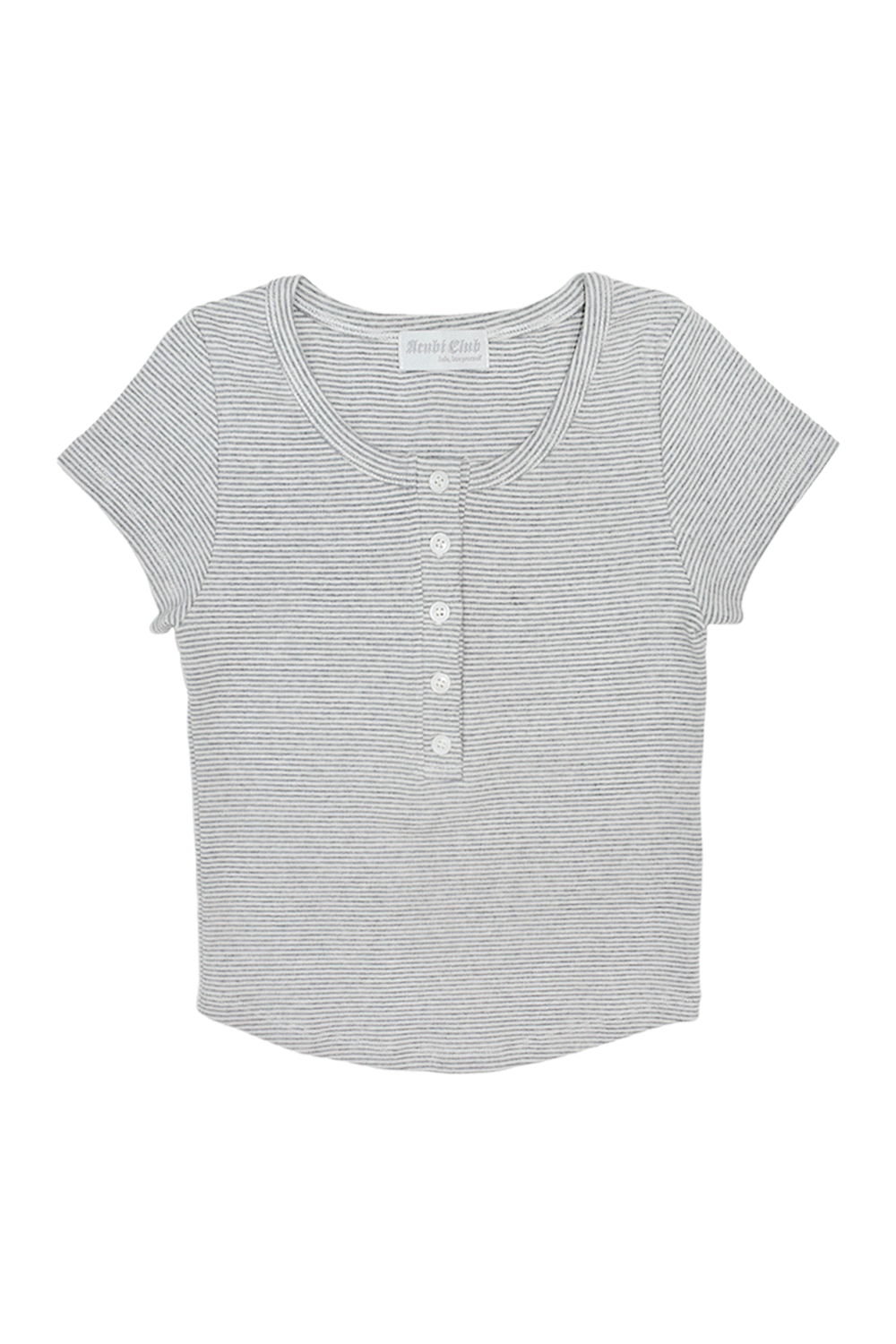 아쿠비클럽 아쿠비클럽 [ACUBI CLUB] stripe half button tee (3colors) - 위시버킷