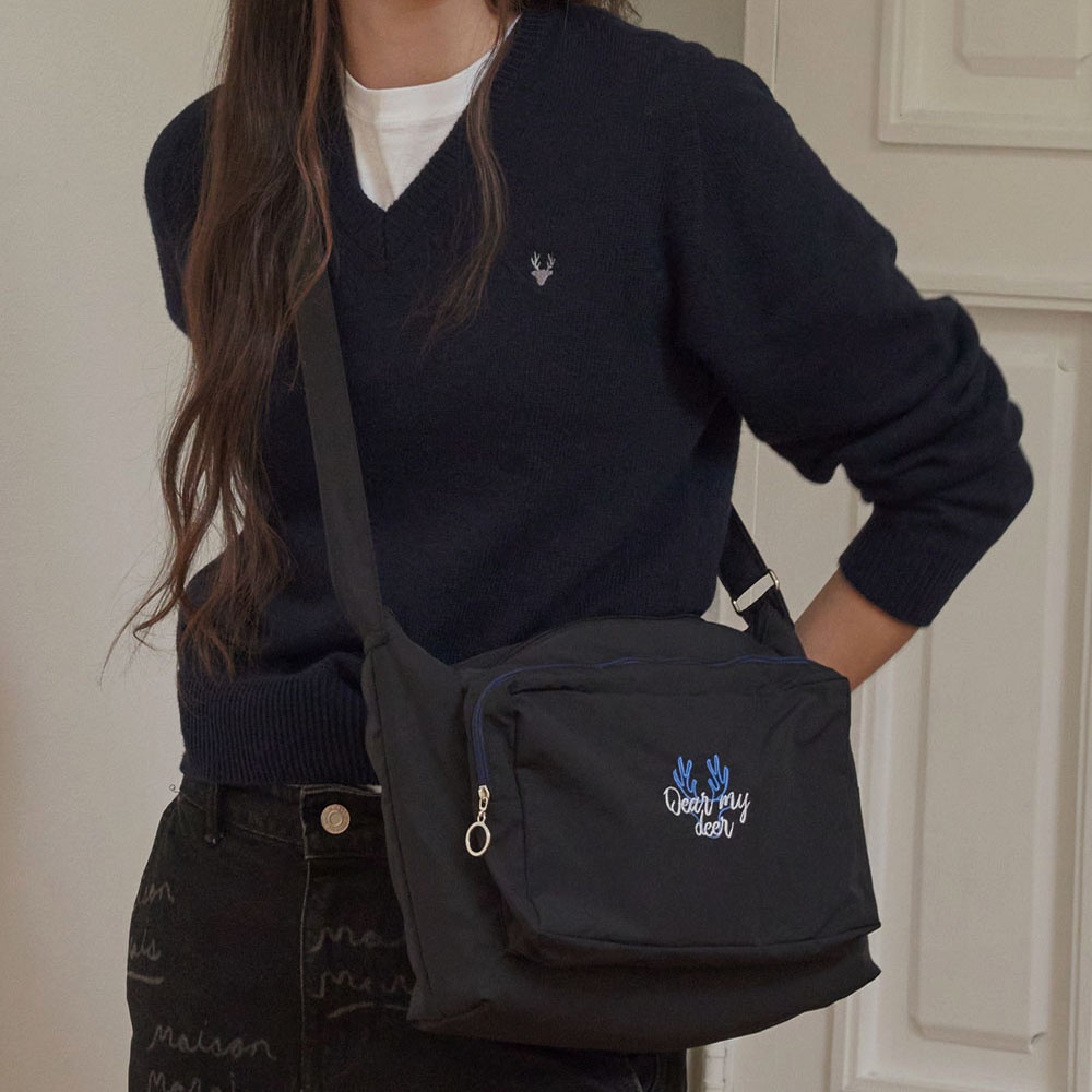 디어마이디어 방수) Padding cross bag_ Black - 위시버킷