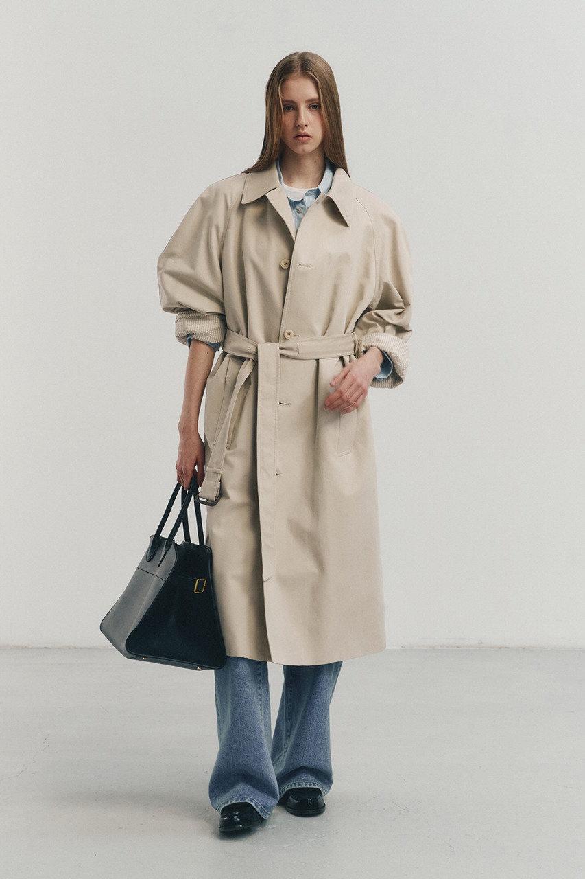 던스트 UNISEX VOLUME COTTON MAC COAT BEIGE - 위시버킷