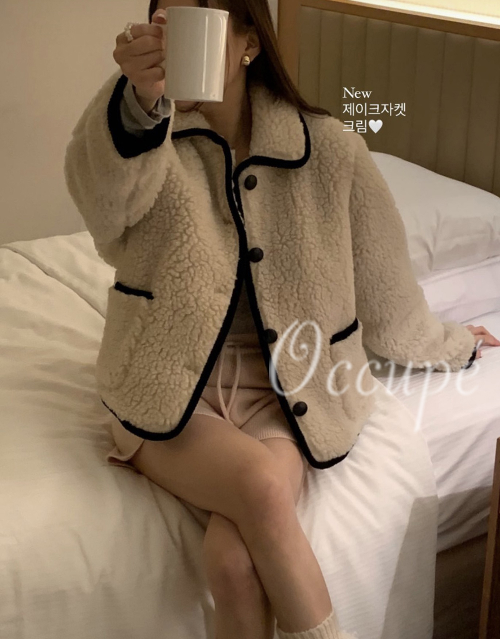 미엘 [당일발송]미엘 제이크 자켓 (2col) miel 누빔 뽀글이 - 위시버킷