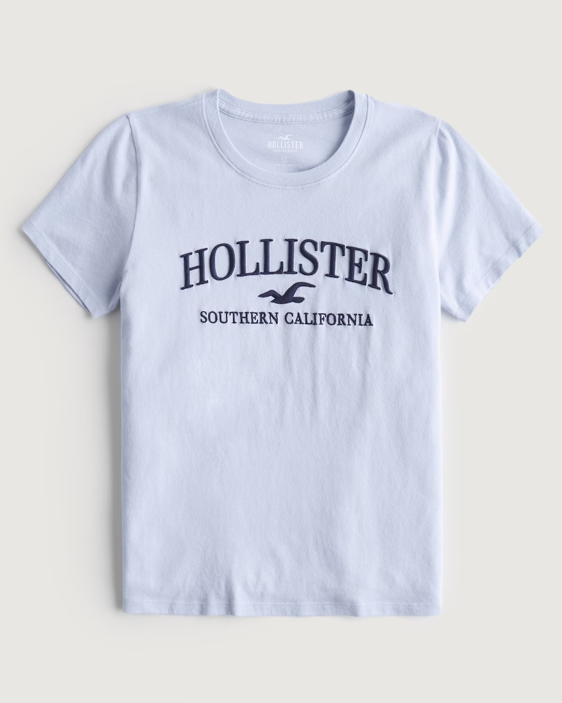 홀리스터 Easy Embroidered Logo Graphic Tee - 위시버킷