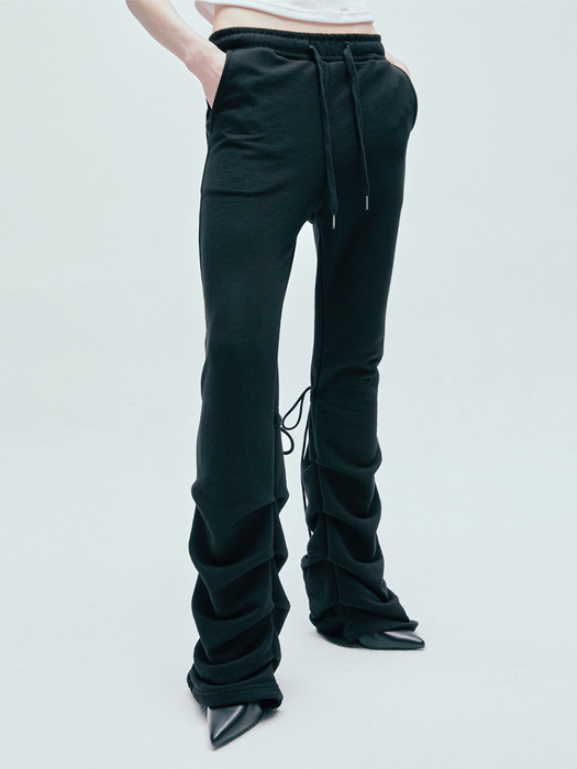 언더바엑스엑스 curtain flare back string training pants - 위시버킷
