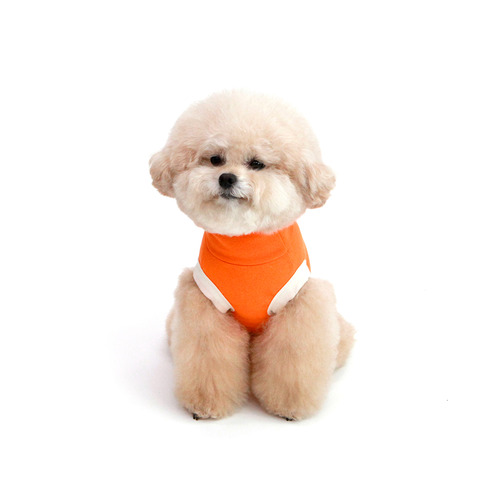 키니키니 KINIKINI KINI DAILY TURTLENECK SLEEVELESS-ORANGE(슬리브) - 위시버킷