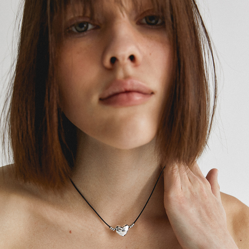 미드나잇모먼트 pierce love string necklace - 위시버킷
