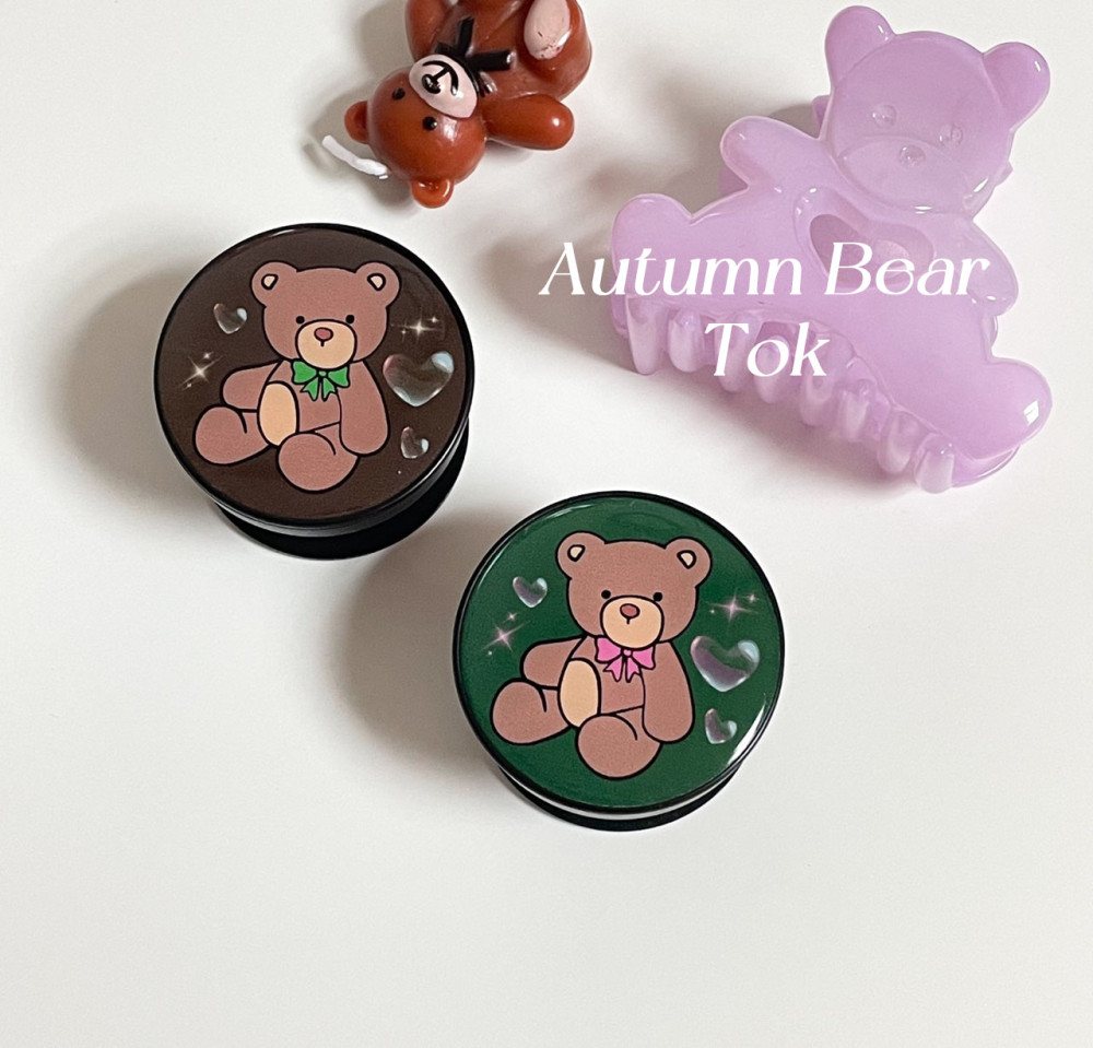 티엠엘 [TML] Autumn Bear Tok /곰돌이 그립톡 ,에폭시그립톡 (2colors) - 위시버킷