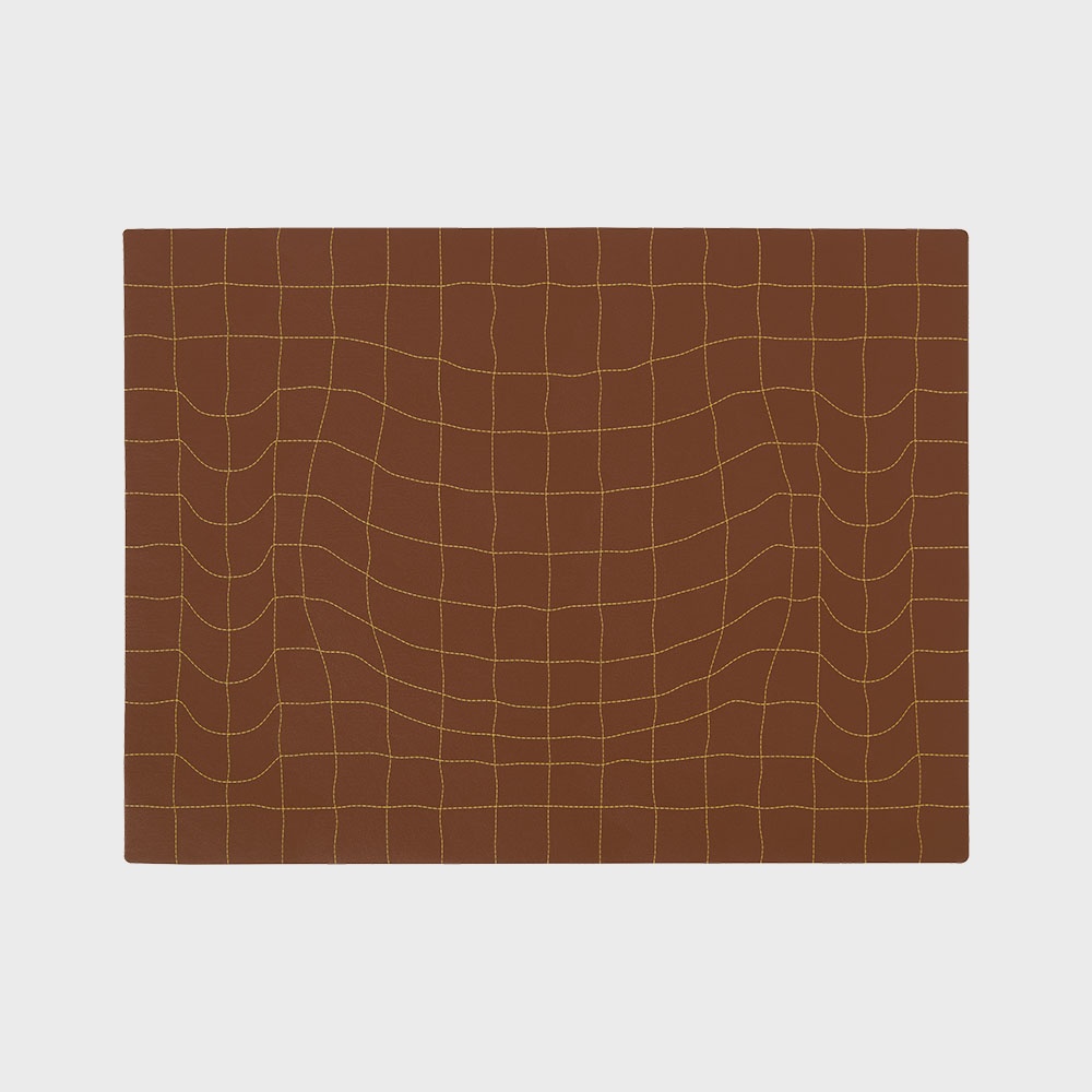 세이 투셰 Grid Table Mat (Brown) - 위시버킷