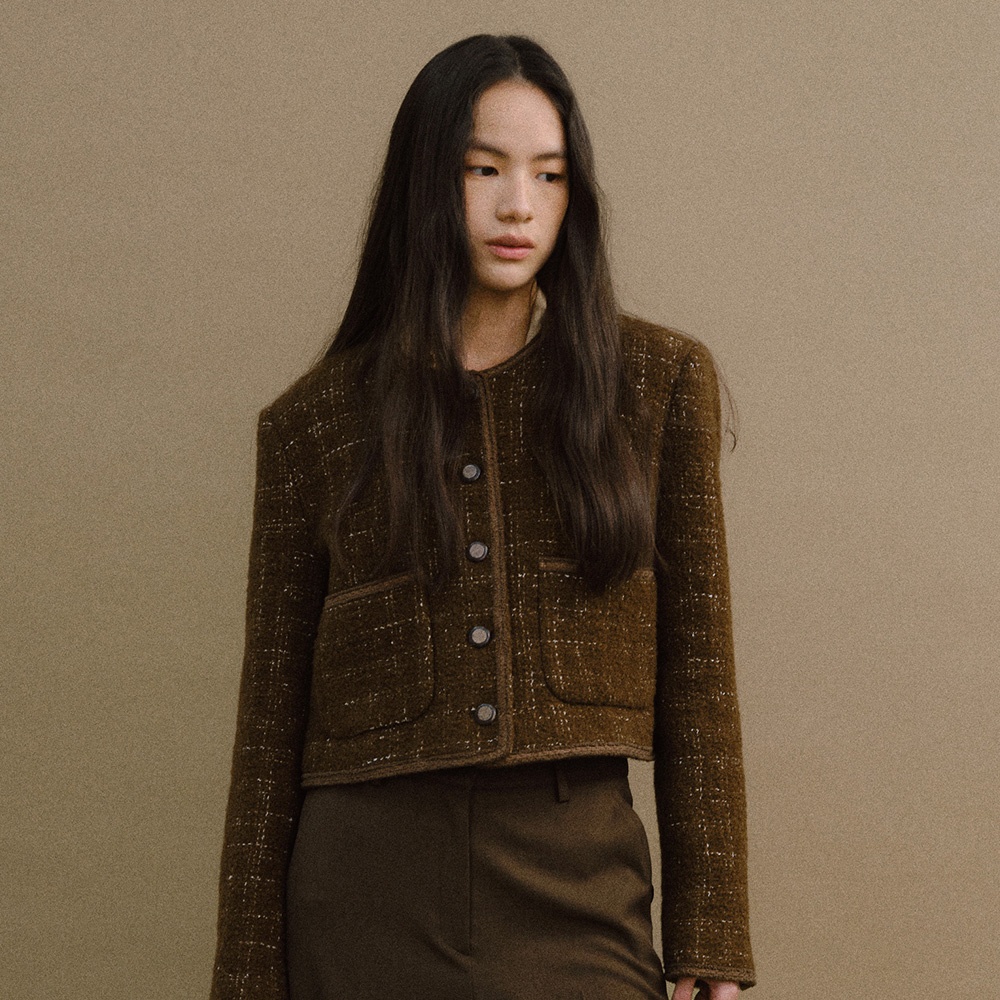 호와스 [2차리오더]DOCENT TWEED JACKET (BROWN) - 위시버킷