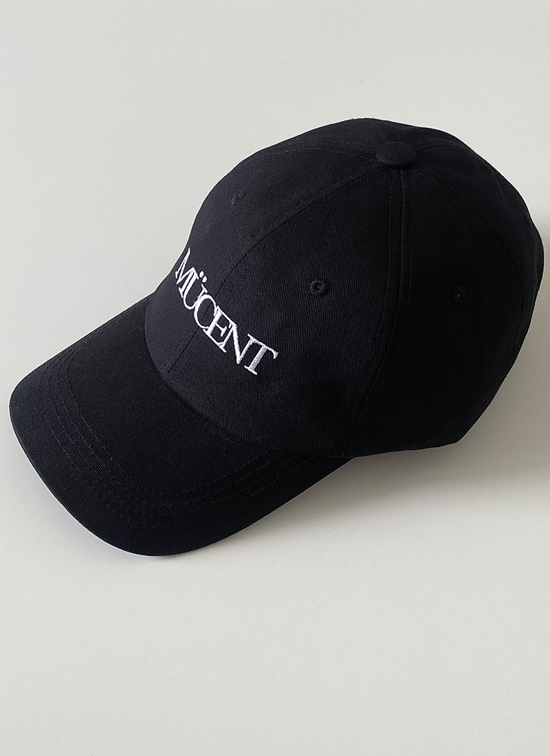무센트 MUCENT BALL CAP 레터링 블랙 - 위시버킷