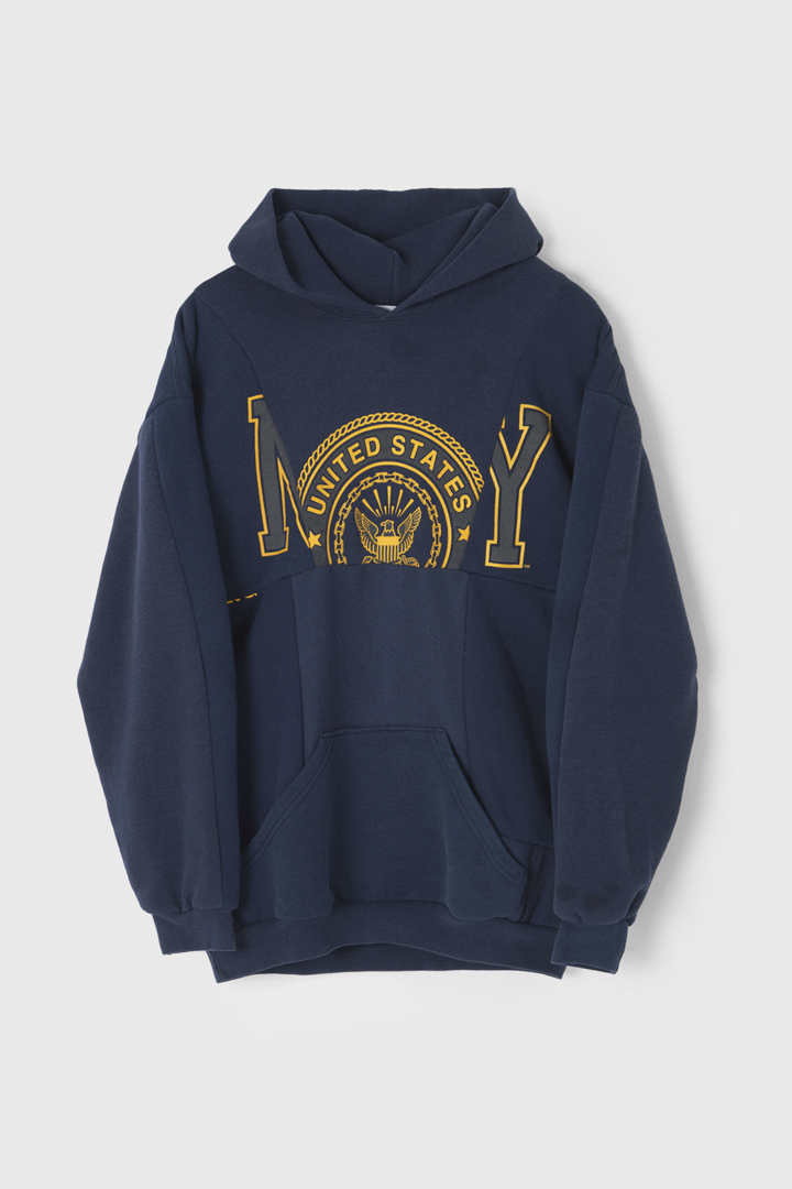 아이엠샵 IAMSHOP ORLEANS RE WORK BALLON WIDE SWEATSHIRT-11 (NAVY) - 위시버킷