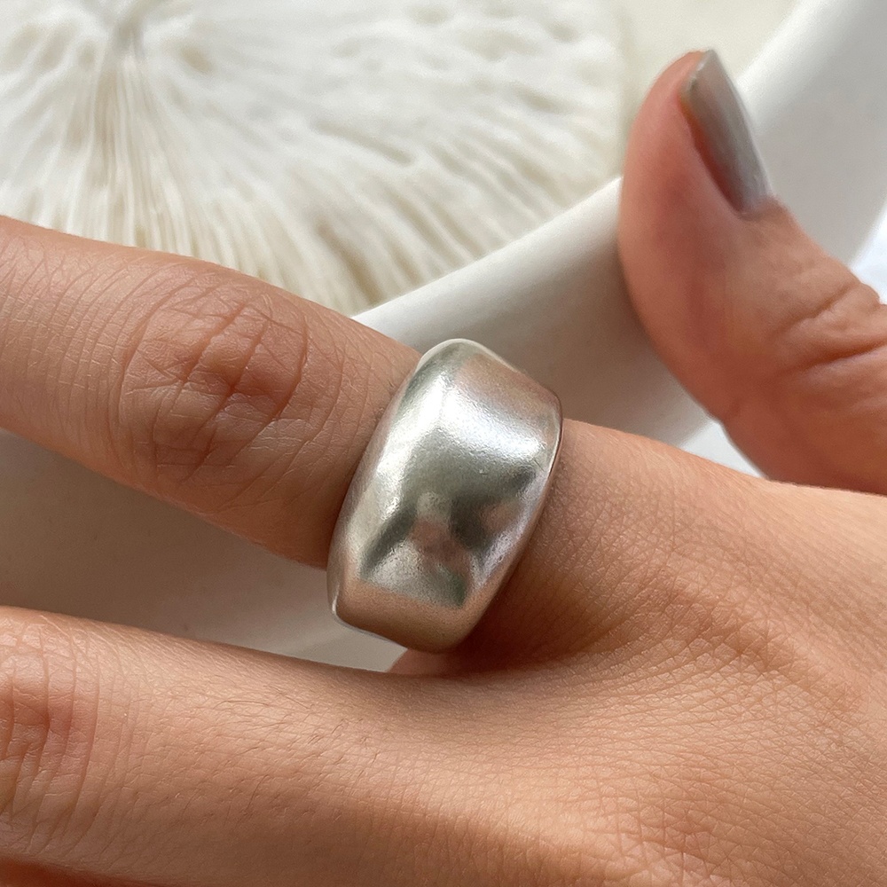 지지 GEEGEE [silver925] matt volume ring - 위시버킷