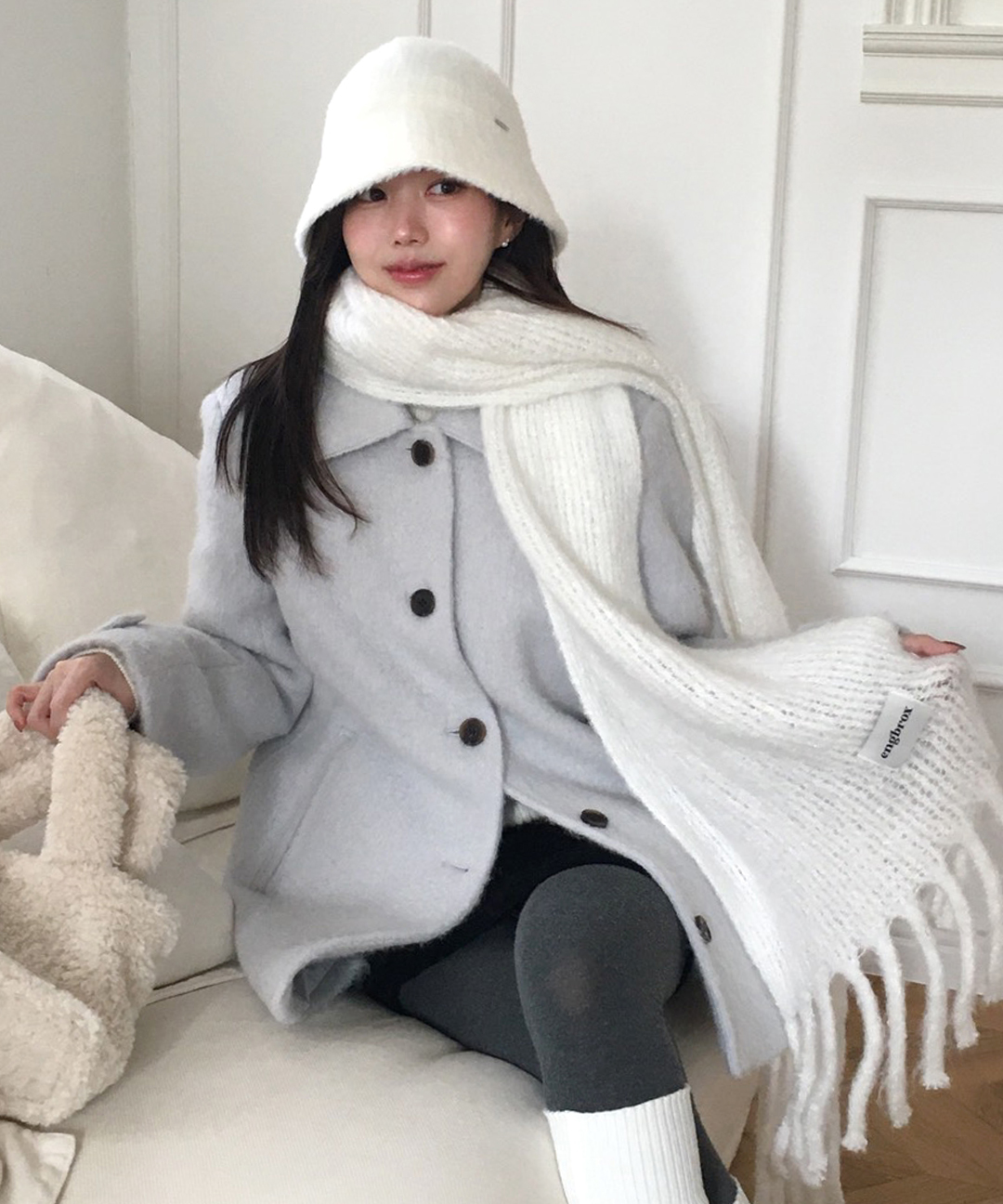 앵브록스 앵브록스 [주미니 PICK][정소민 착용] blushie essential muffler_5 colors - 위시버킷