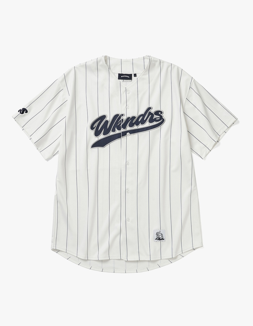 위캔더스 Baseball Script Jersey - White - 위시버킷