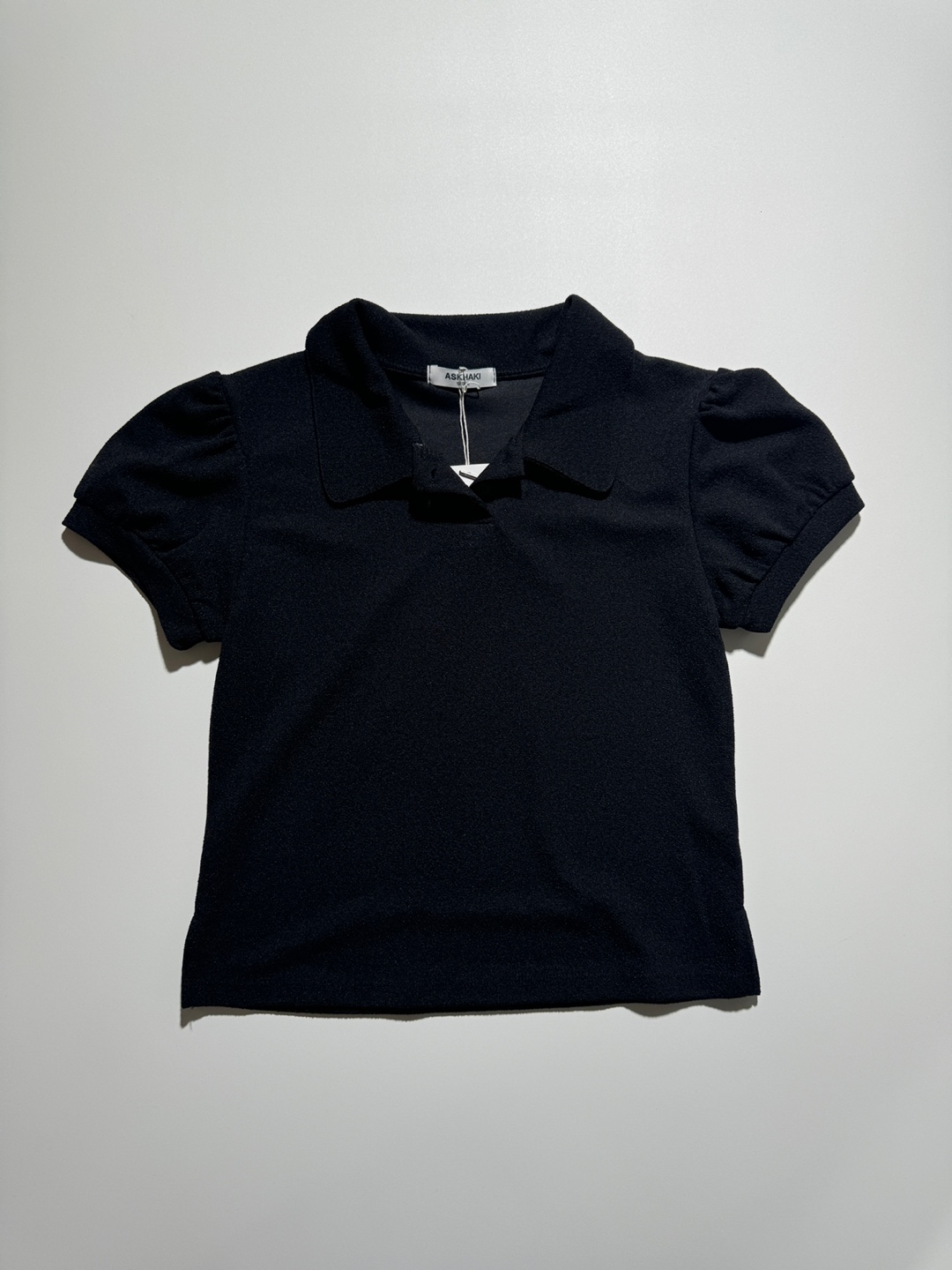 디디에르 웨어 (Made Korea) Puff Collar T-Shirt (Black) - 위시버킷