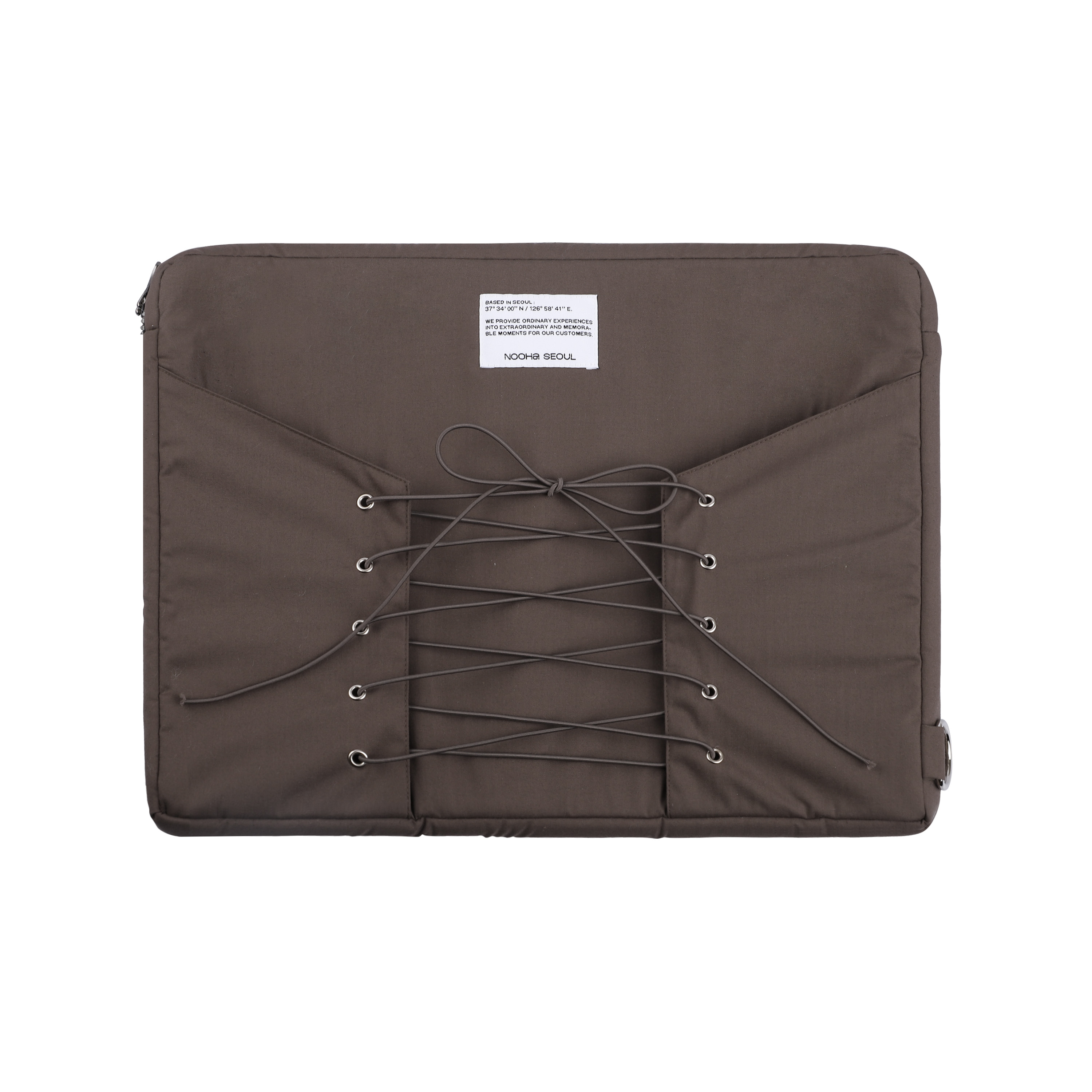 누하 서울 Eyelet Laptop Pouch_Mocha - 위시버킷