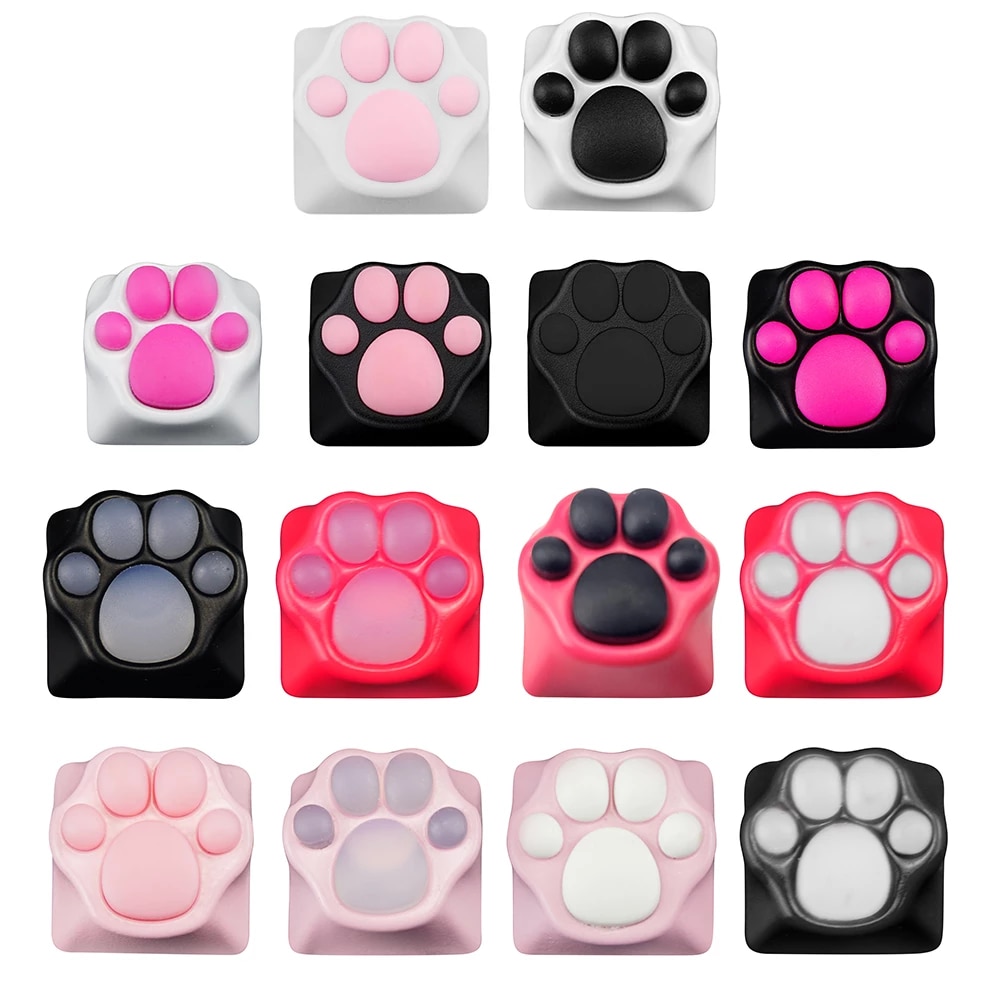 Key Cap Games Backlit Cat Paw DIY Star Key Cap Mechanical Keyboards ...