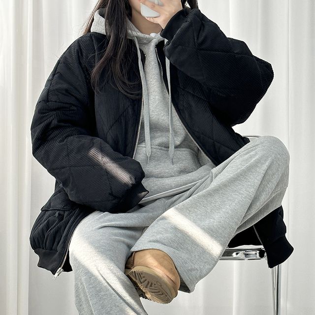 불량소녀 포근따뜻 골덴 퀄팅 패딩 점퍼 부드러운 코듀로이 겨울아우터 겨울점퍼 학생패딩 학생점퍼 교복패딩 교복아우터 골덴점퍼 골덴패딩 숏패딩 잠바 누빔 패딩점퍼 겨울옷