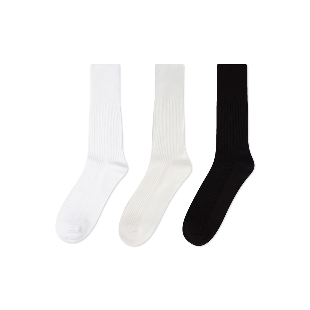 일오공칠 [6PACK] 1507 클래식 트라우져 삭스 - 스노우 화이트/화이트/블랙 - 위시버킷