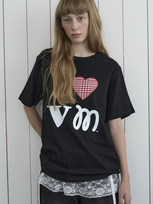바니쉬먼트 I love vm tee_black - 위시버킷