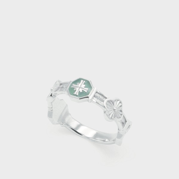 뮤제아르 Cross angle flower miss ring 크로스 앵글 플라워 미스링 - 위시버킷