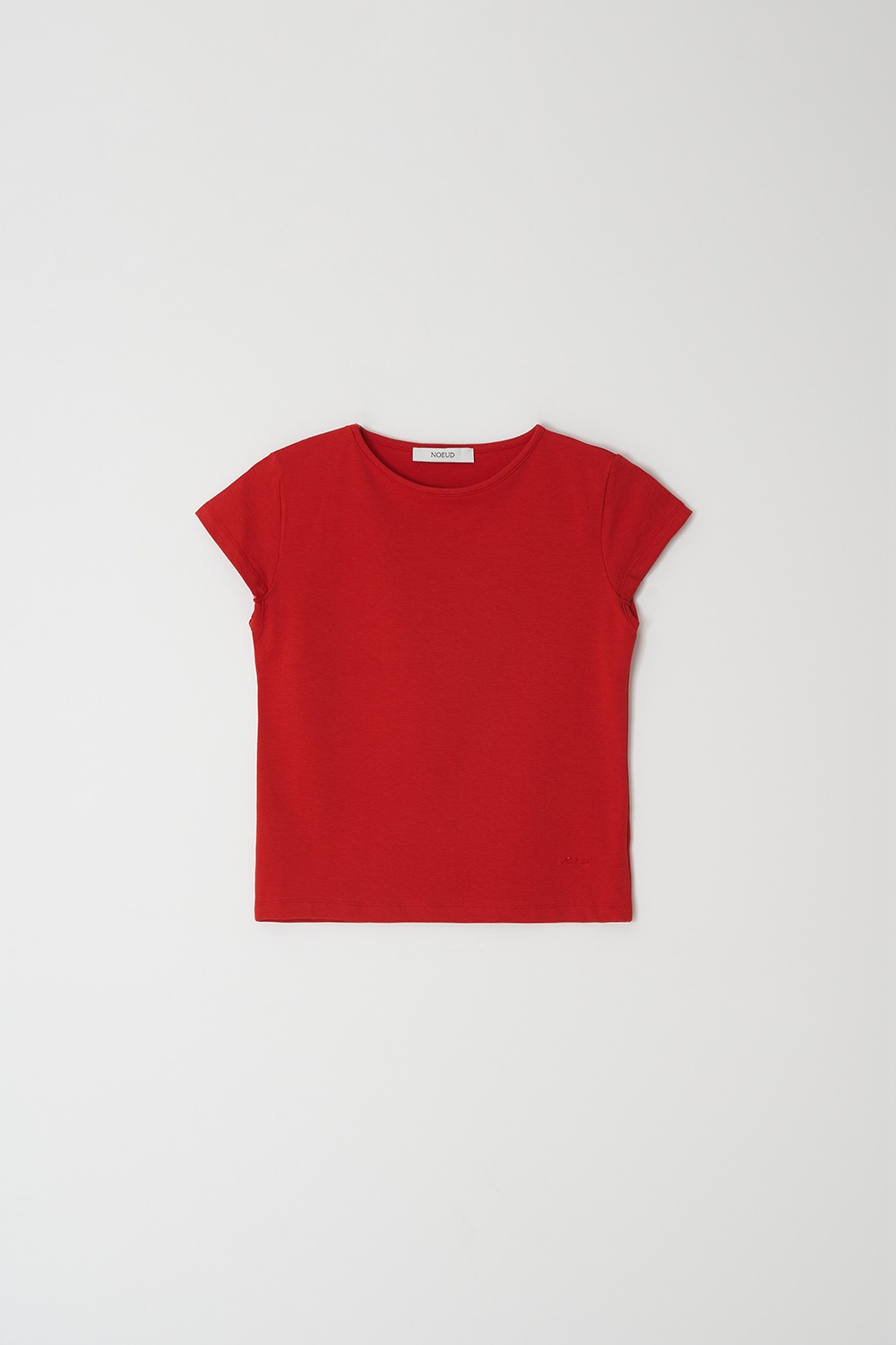 노우드 NOUED 2nd/Geek cap sleeve T-shirt (Red) - 위시버킷