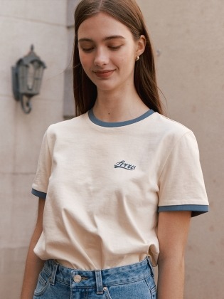 프론트로우 Logo Ringer T-shirt_2color - 위시버킷