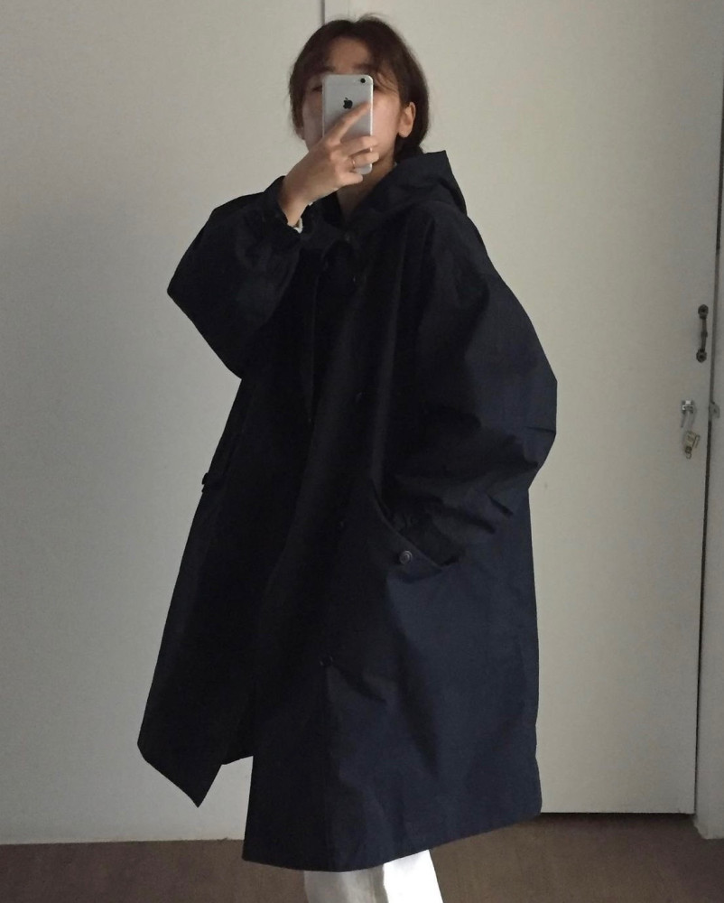 캐롤 카키 당일 / carol 캐롤 투어리스트 후드 코트 코튼 긴팔 야상 롱 ct (2col) - 위시버킷