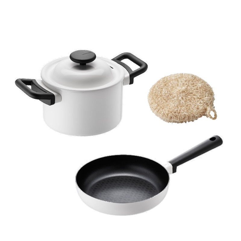 락앤락 [29CM 단독] 데꼬르IH 깊은양수냄비 18CM + 프라이팬 24CM + 거품이 잘나는 수세미 - 위시버킷