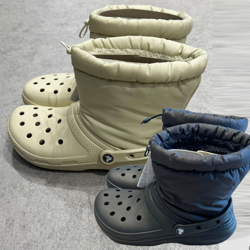 크록스 크록스 클래식 라인드 네오 퍼프 부츠 블랙 206630-2Y2 본 방한화 - 위시버킷