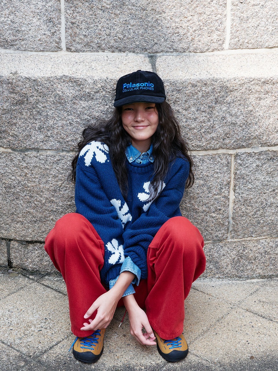 프리터 The Daisy Sweater Navy_F234KN01 - 위시버킷