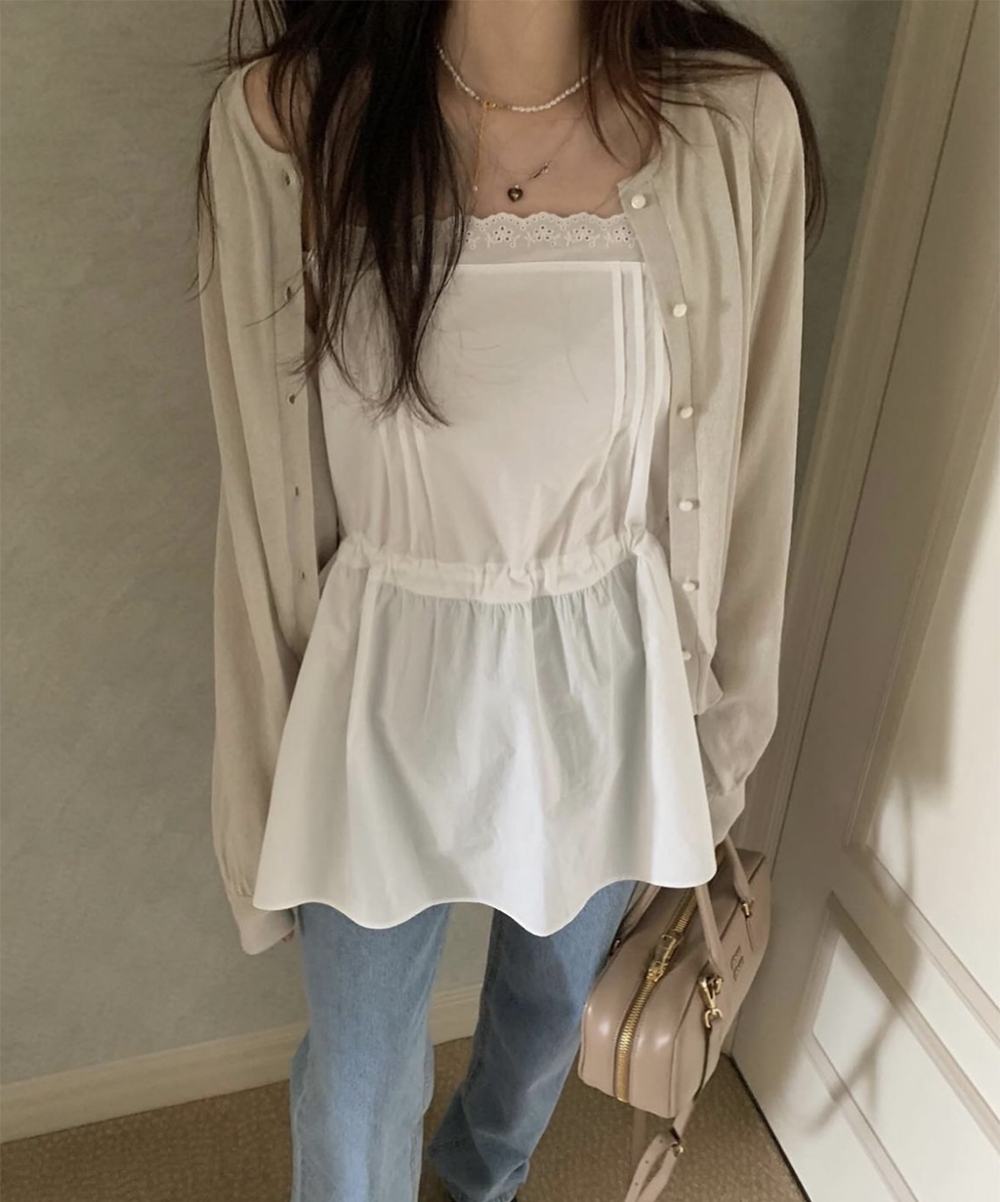 버나뎃 버나뎃 [당일 핑크,소라,오트]Pyt 무드 린넨 가디건 (4col) 프영띵 프리티영띵 - 위시버킷