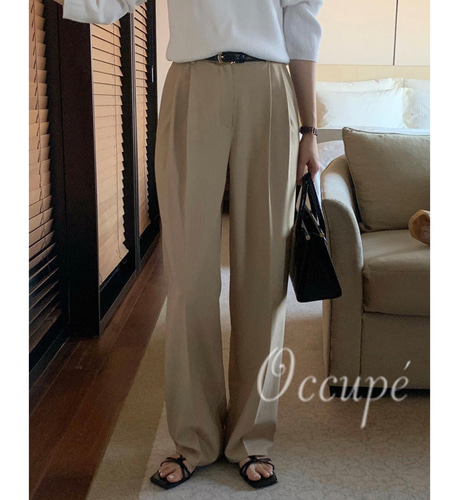 오큐페 오큐페 [베s,블s/당일]버베인 라인 투핀턱 슬랙스 (3col) verveine 데일리 봄슬랙스 - 위시버킷