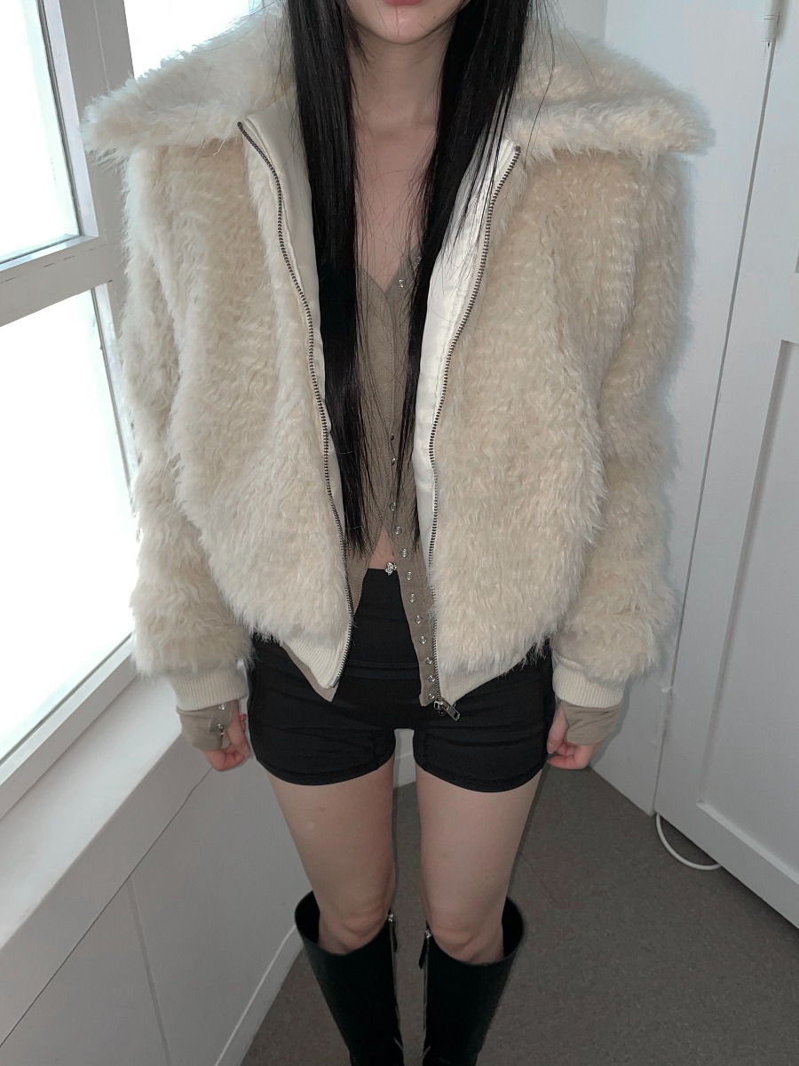 디에어타운 softly bear fur jk - 위시버킷